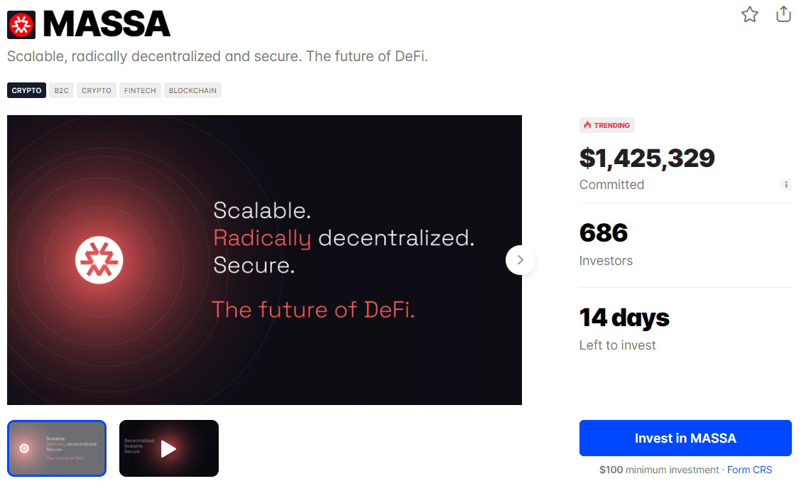 Massa’s $MAS Token Public Sale Now Open on Republic Crypto