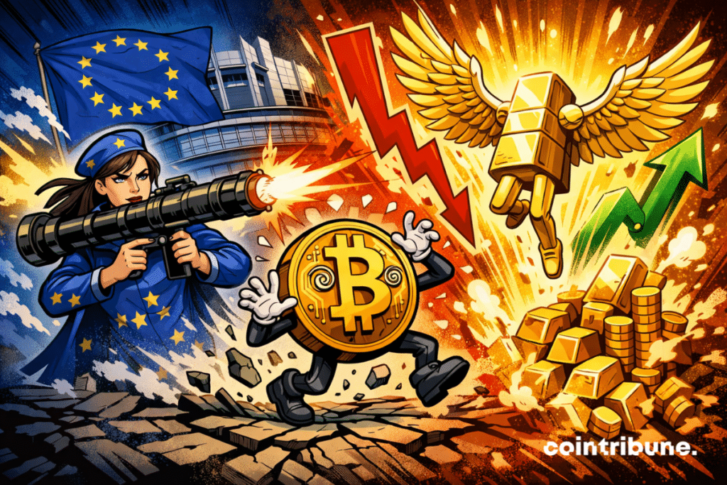 L’Europe sort le « bazooka » : Le bitcoin vacille, l’or s’envole